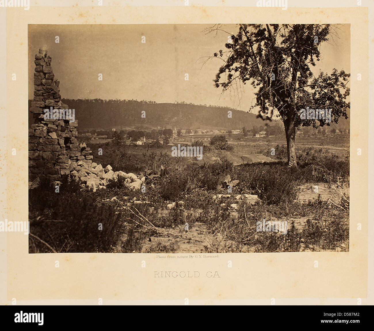 This photograph shows the town of Ringgold, Georgia, during the Civil ...
