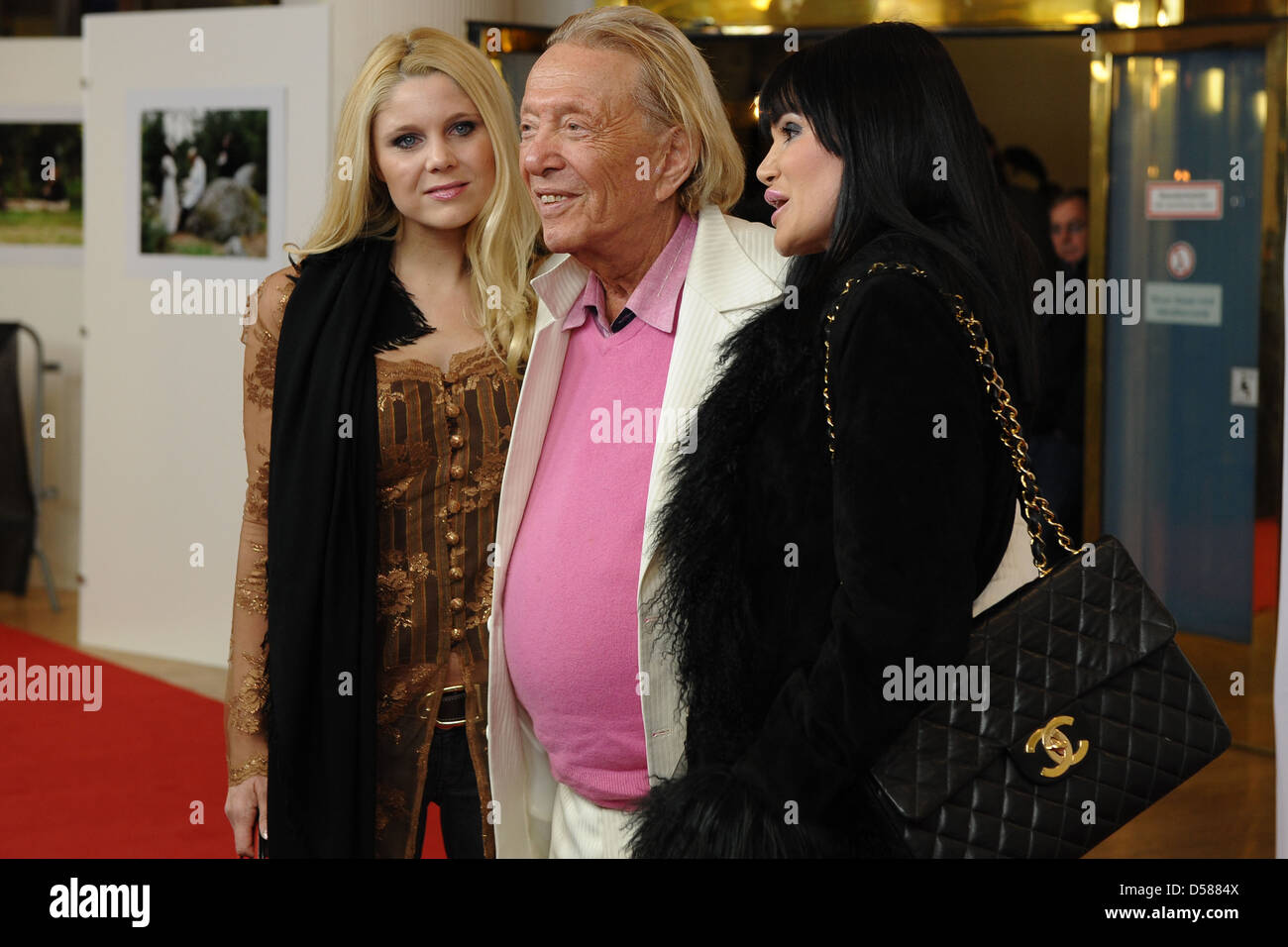 Yvonne Woelke, Rolf Eden and Djamila Rowe at the premiere of 'The Big ...