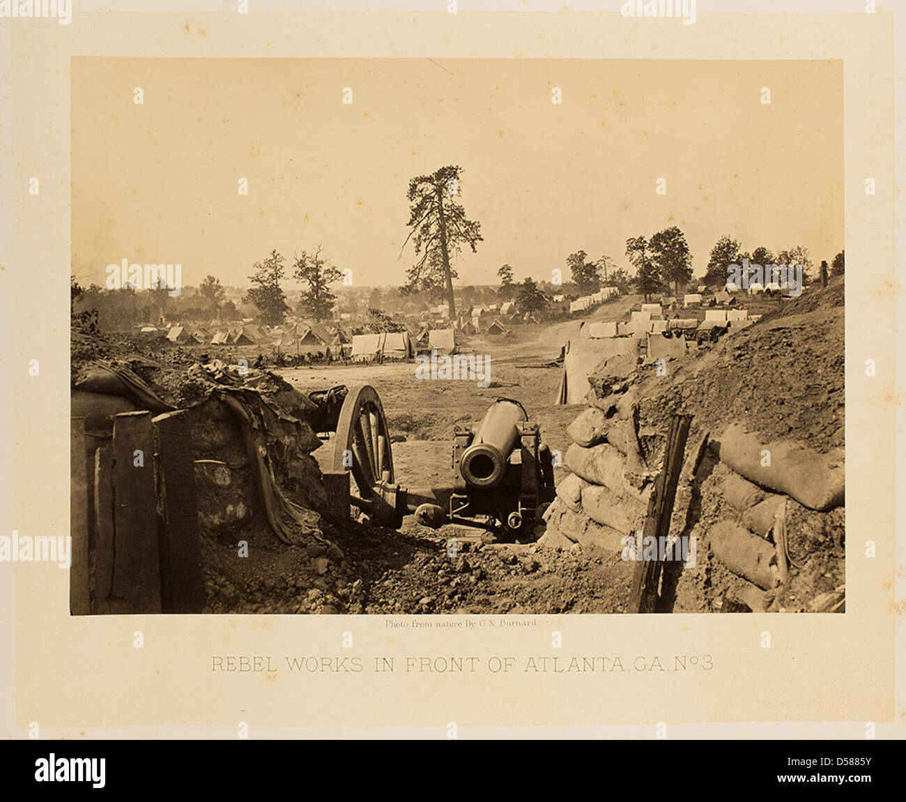 This photograph shows Confederate soldiers working in front of Atlanta ...