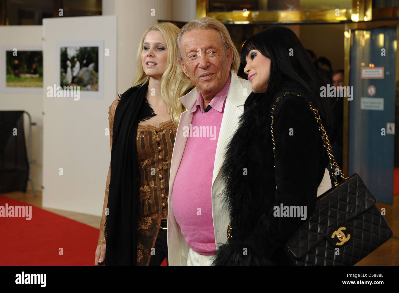 Yvonne Woelke, Rolf Eden and Djamila Rowe the premiere of 'The Big Eden ...