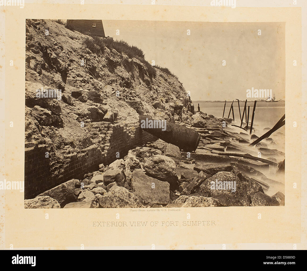 This exterior view of Fort Sumter, South Carolina, shows its strategic ...