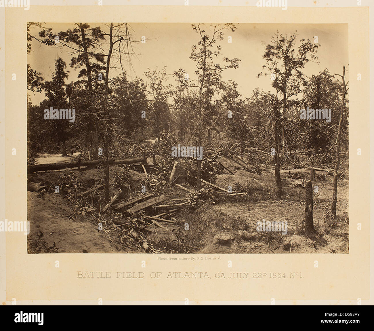 This photograph depicts the battlefield of Atlanta, Georgia, on July 22 ...