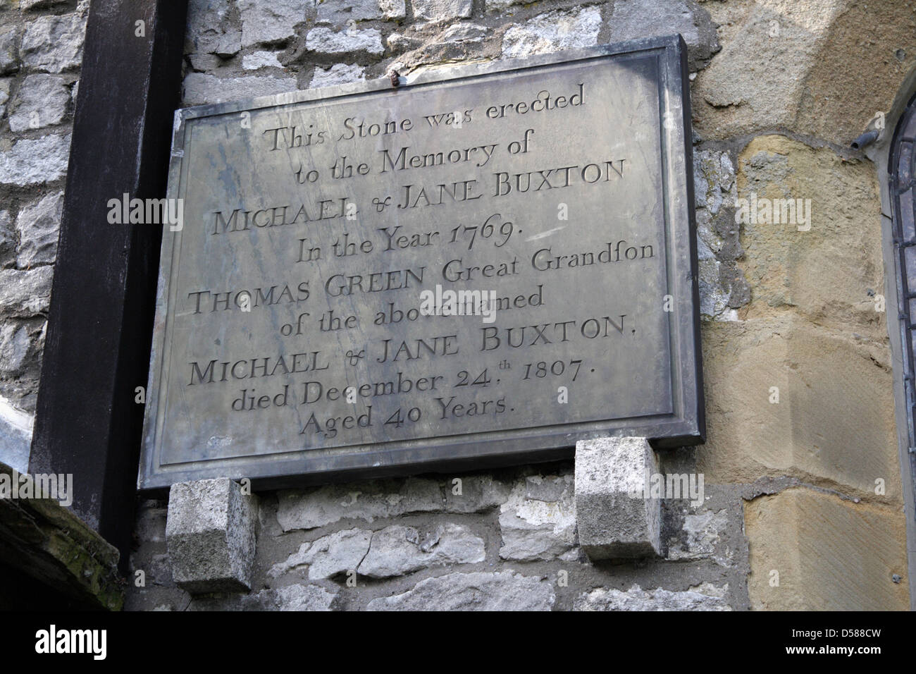 Memorial Plaque Stone at the Village church of St Giles at Great ...