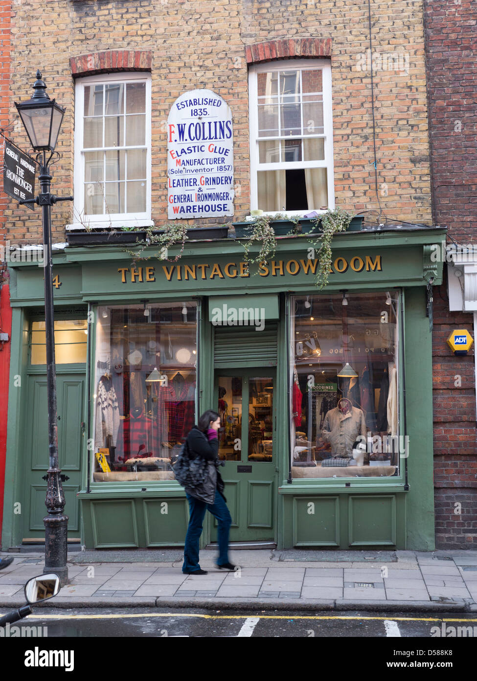 Typical old shop in London's Covent Garden area, The Vintage Showroom ...