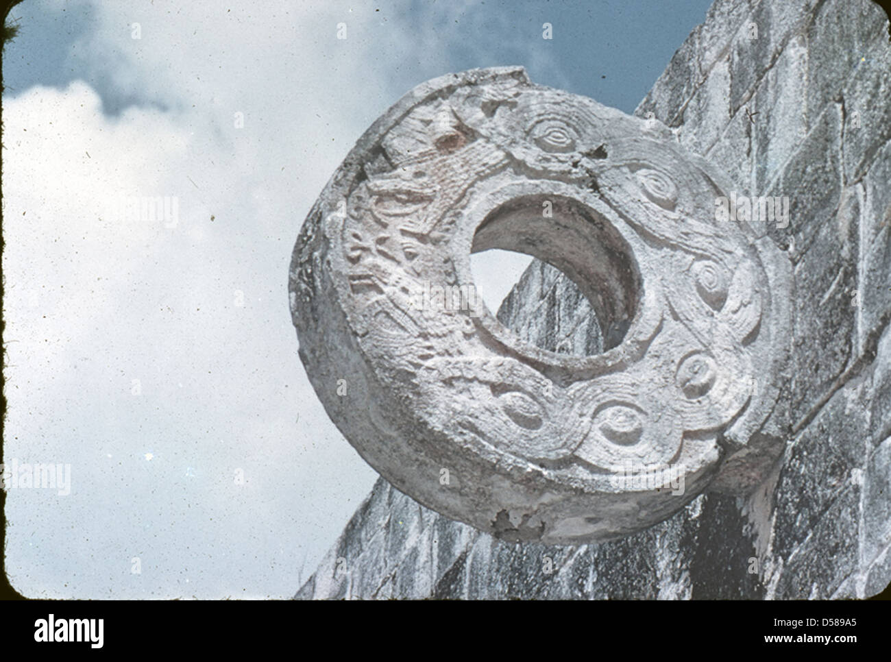 The Ball Court, Maya-Toltec, Chichen Itza, Stone Ring Goal Stock Photo ...