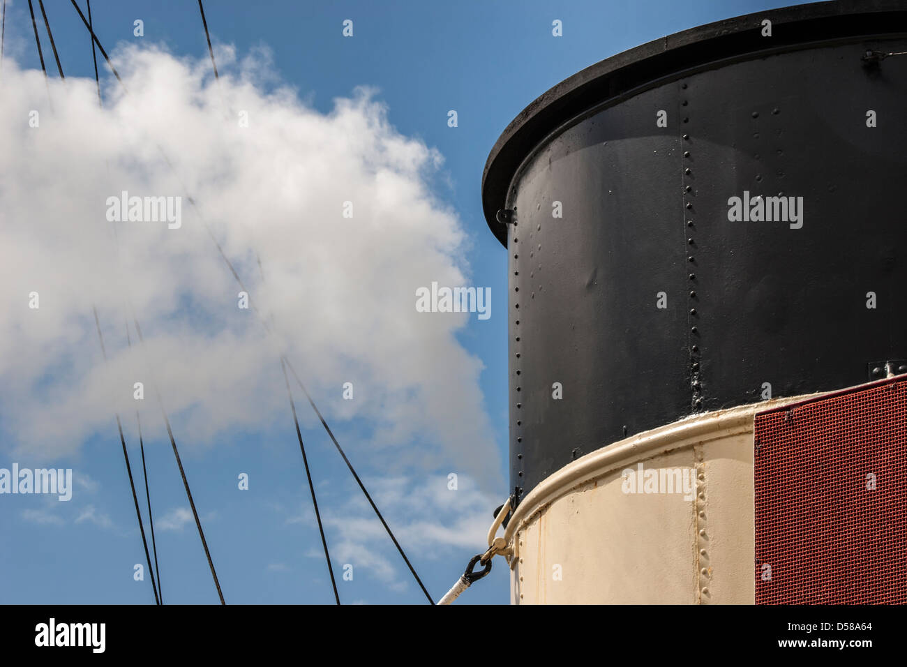 view of a steamship funnel Stock Photo - Alamy