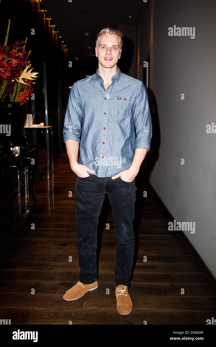 Model Mario Galla at "Schoenes Hamburg" event at George Hotel. Hamburg ...