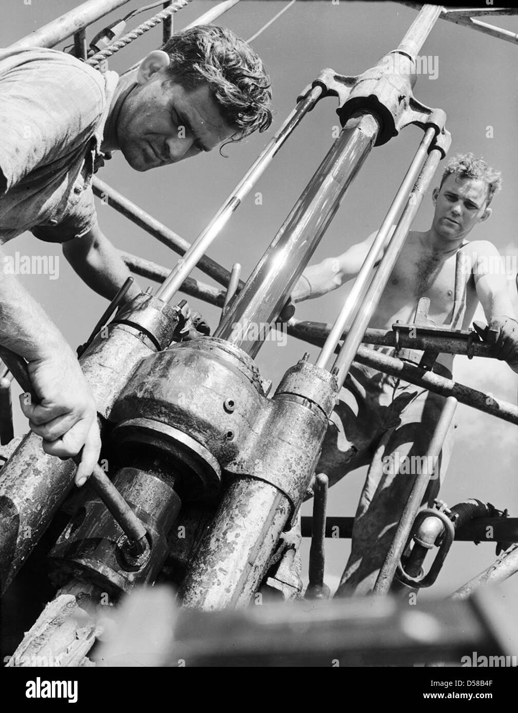 Texas oil derricks Black and White Stock Photos & Images - Alamy