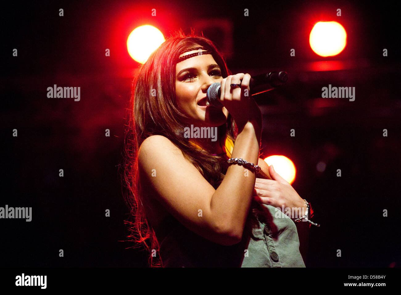 Sarah Engels at the "From Heartbeat To Jackpot" 2011 concert at Docks ...