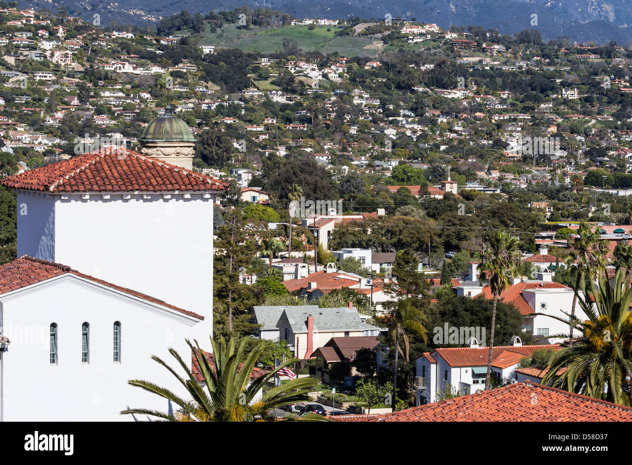 Hillside community in scenic Santa Barbara, California Stock Photo - Alamy