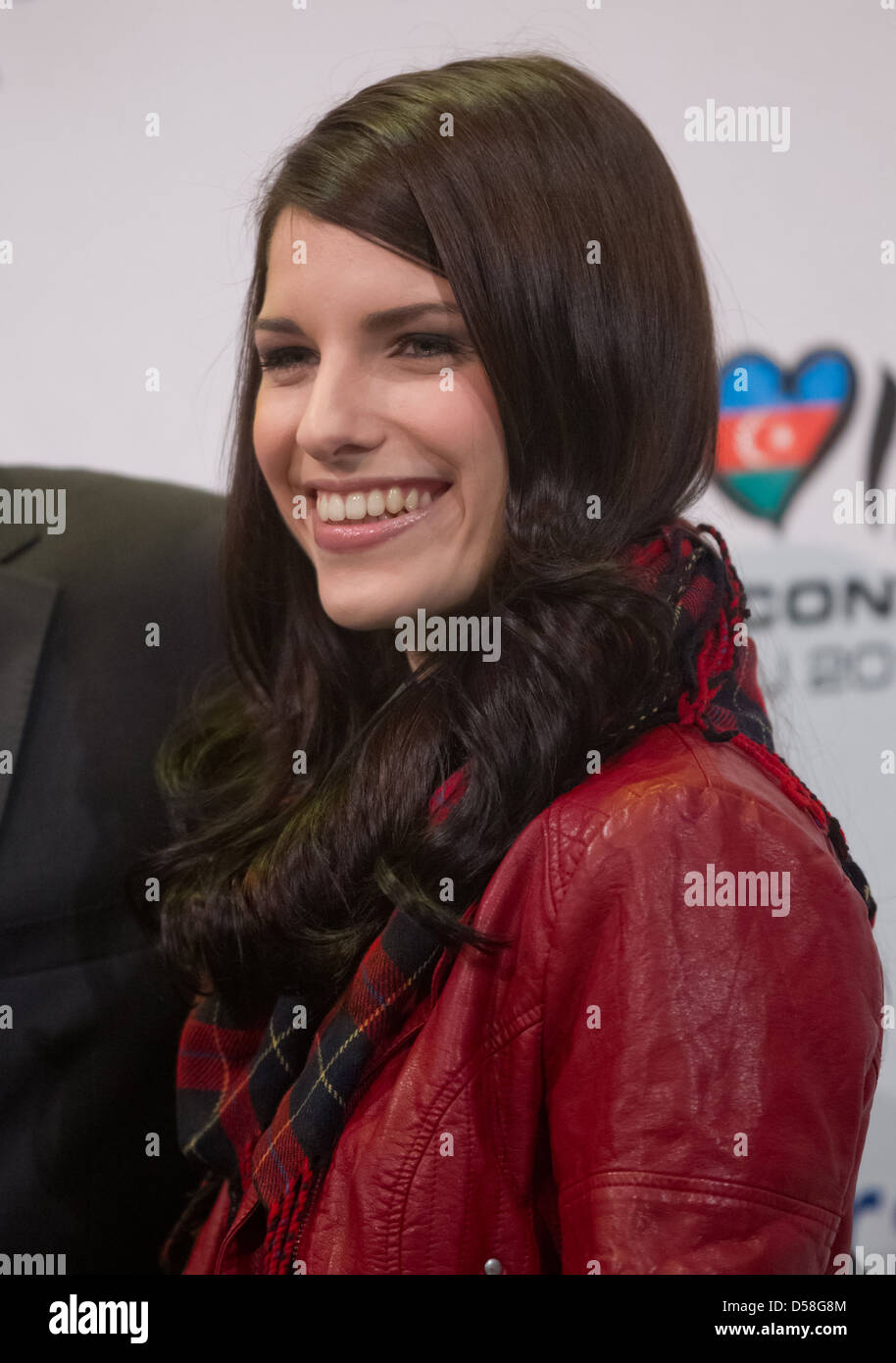 Sandra Riess at Unser Star fuer Baku press conference at Brainpool TV ...