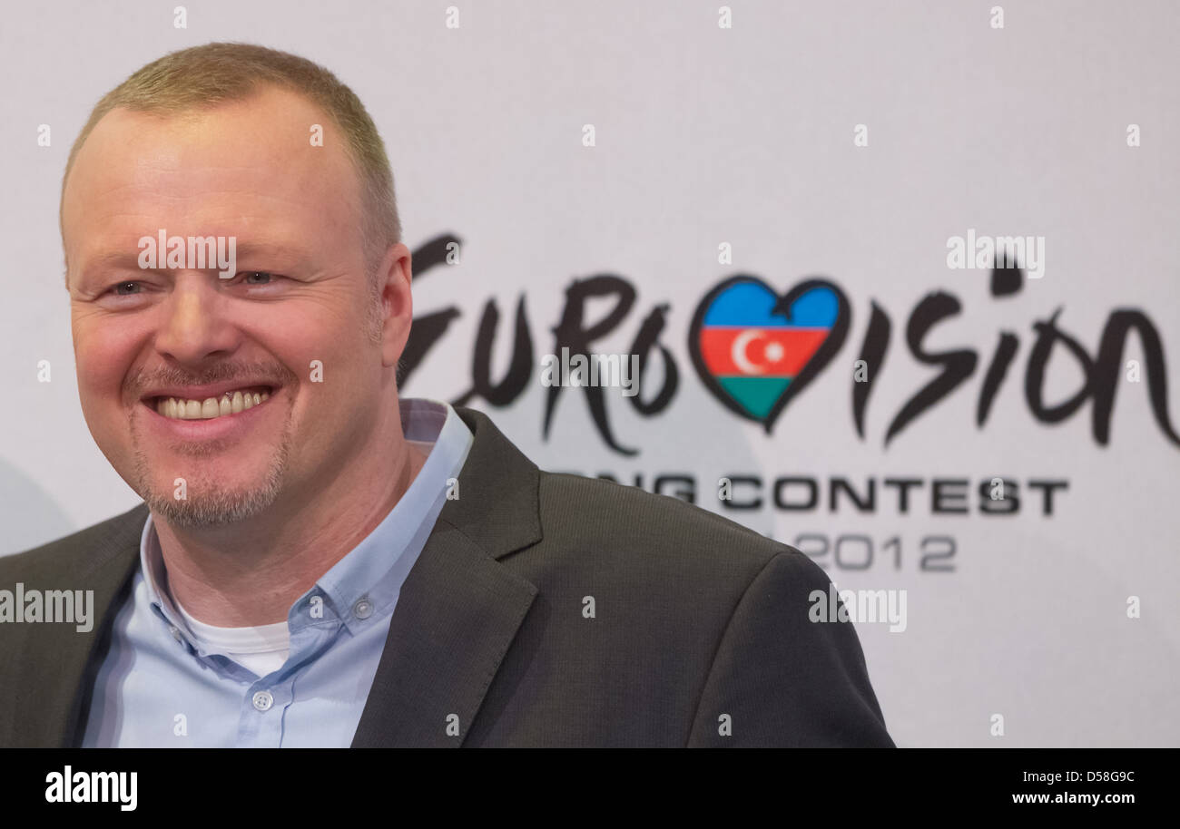 Stefan Raab at Unser Star fuer Baku press conference at Brainpool TV ...