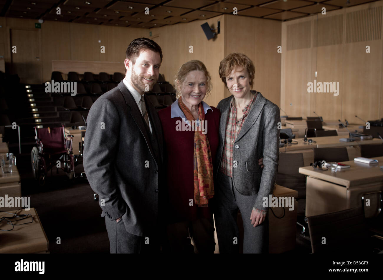 Ken Duken Liv Ullmann Juliane Koehler on the set of german/rwegian ...
