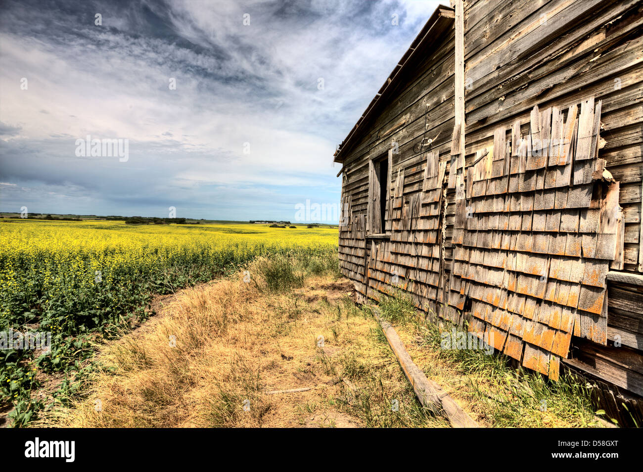 Old Abandoned Building in Saskatchewan Canada rural Stock Photo - Alamy