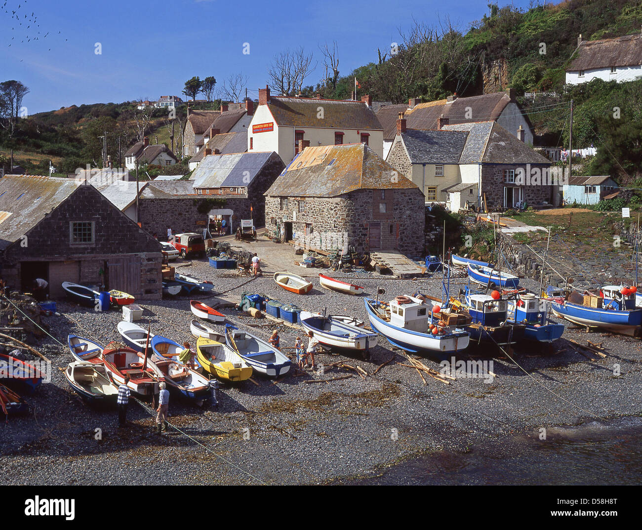 Cadgwith Harbour, Cadgwith, Cornwall, England, United Kingdom Stock ...