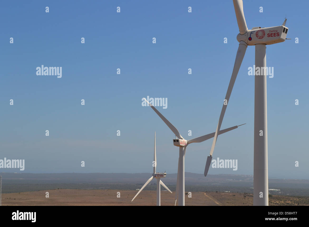 Wind turbines of the Darling Windfarm are pictured in Darling, located ...