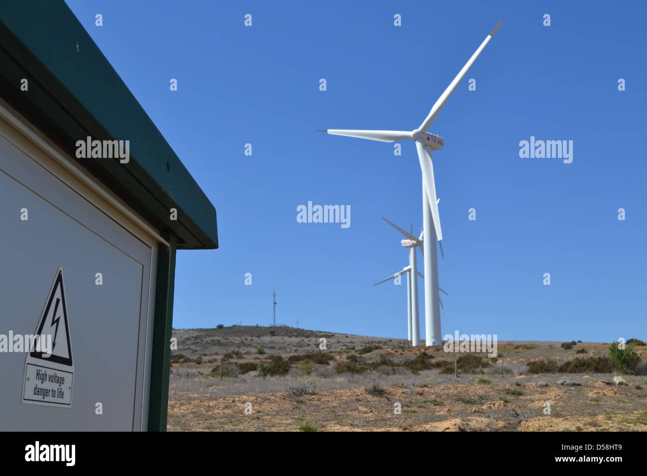 Wind turbines of the Darling Windfarm are pictured in Darling, located ...