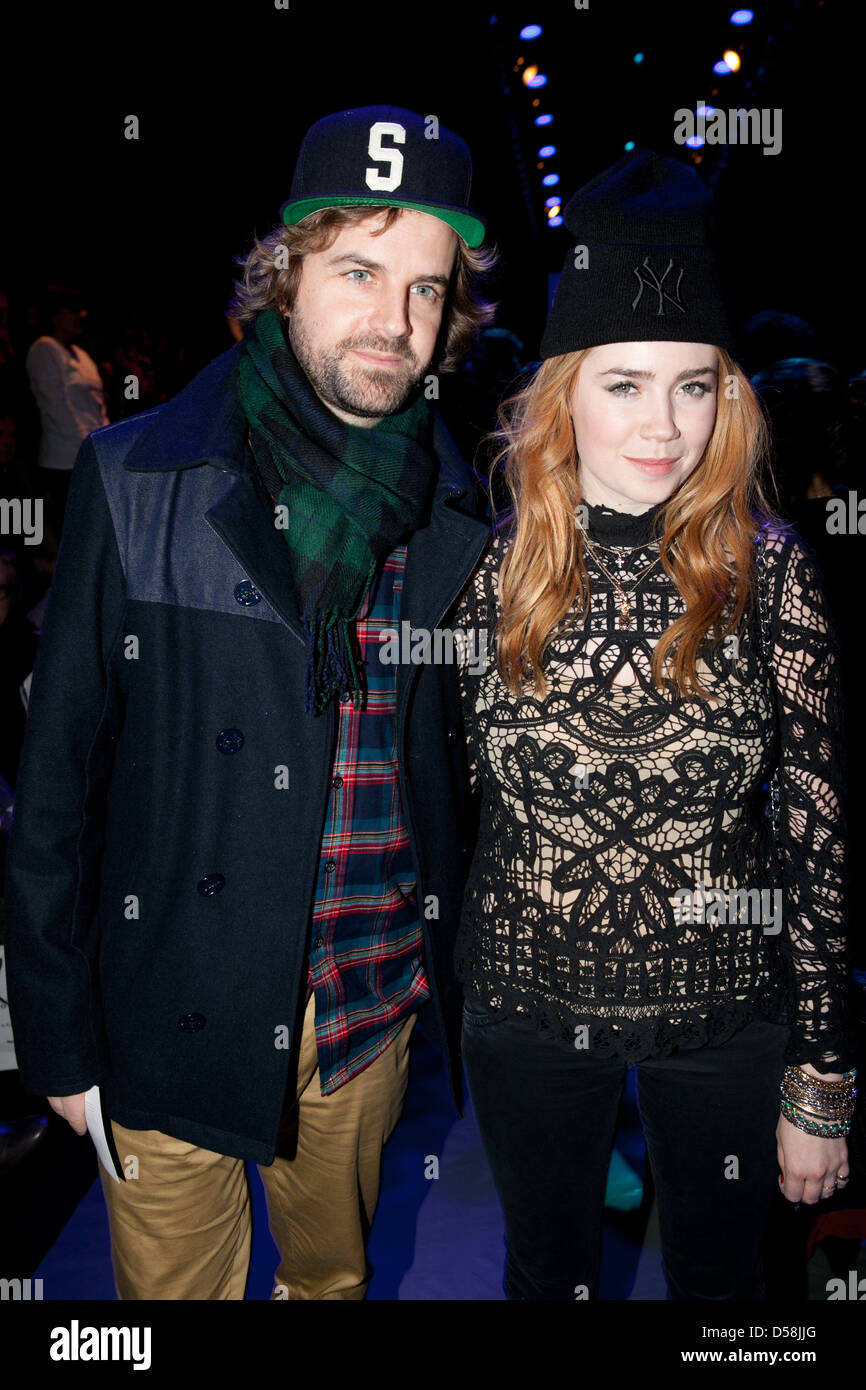 Palina Rojinski and boyfriend Schrowi at Mercedes-Benz Fashion Week ...