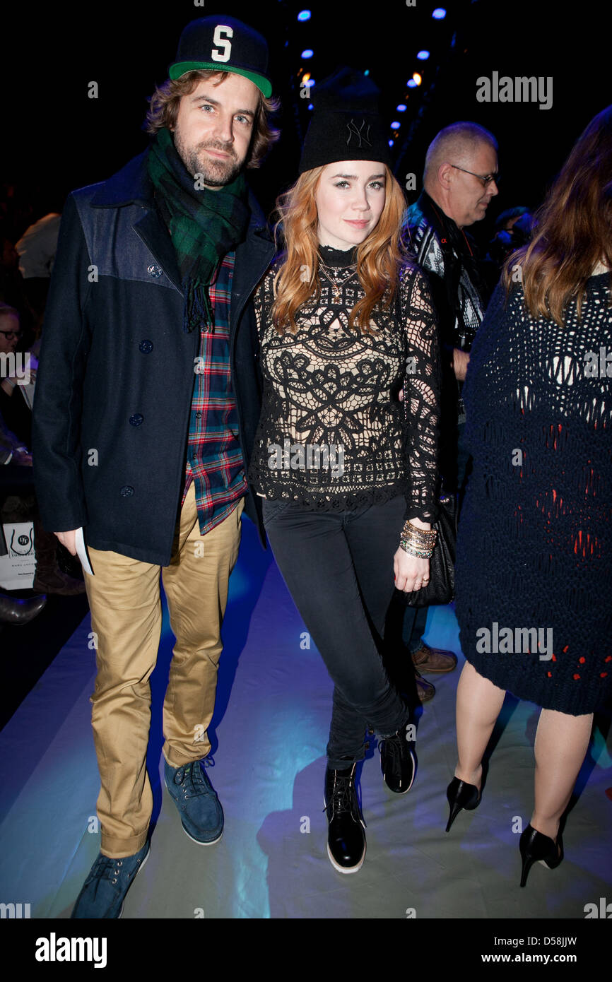 Palina Rojinski and boyfriend Schrowi at Mercedes-Benz Fashion Week ...