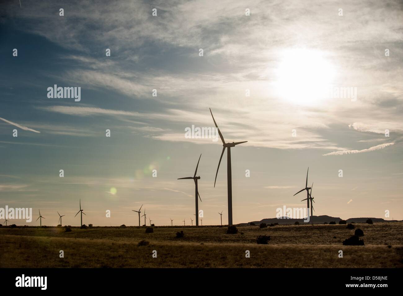 March 26, 2013 - Snowflake, Arizona, U.S - An Iberdrola, S.A. windfarm ...