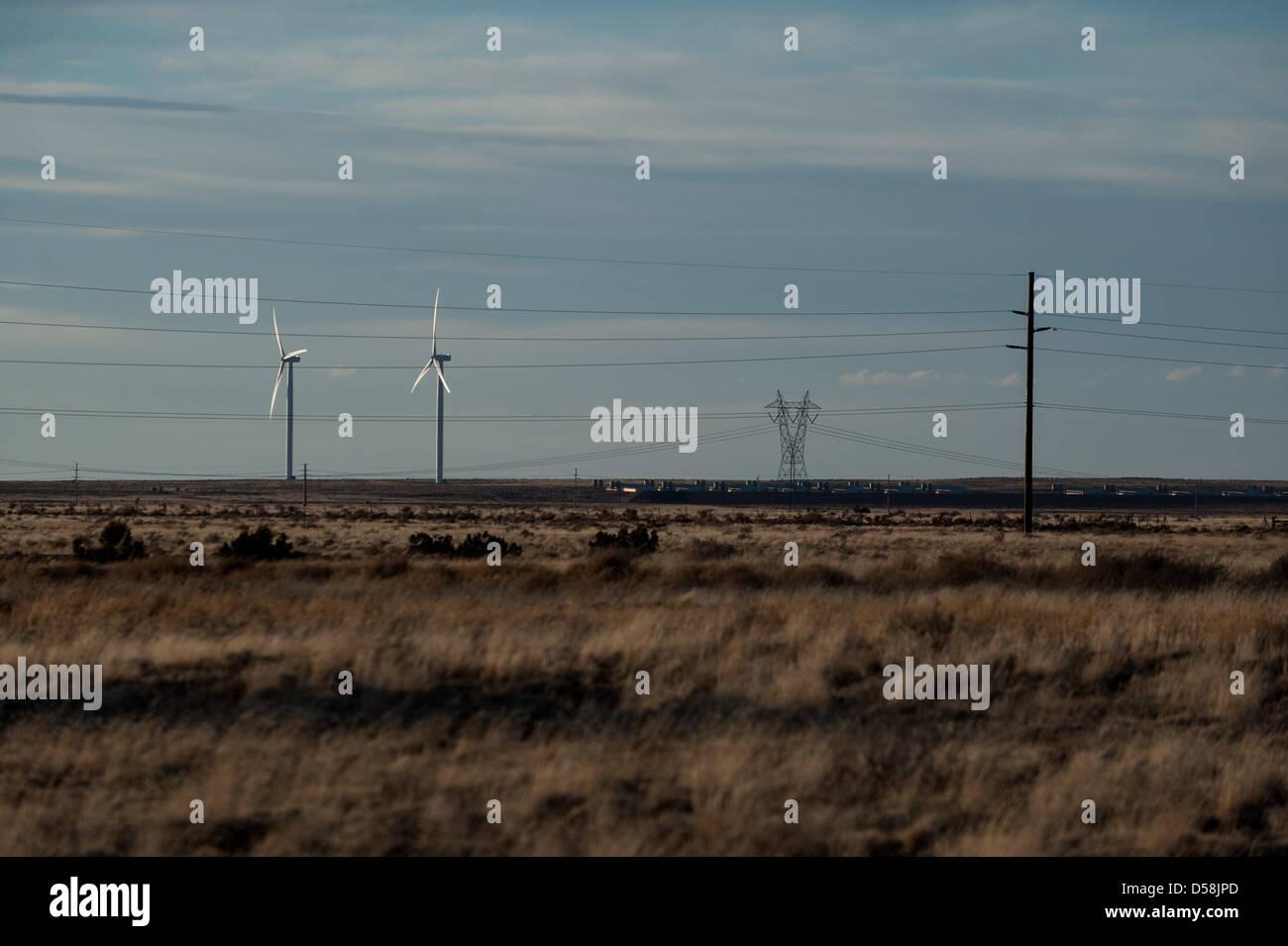 March 26, 2013 - Snowflake, Arizona, U.S - An Iberdrola, S.A. windfarm ...