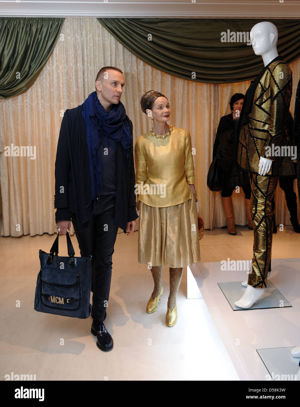 Hubertus Regout and Britt Kanja at Mercedes-Benz Fashion Week Berlin ...