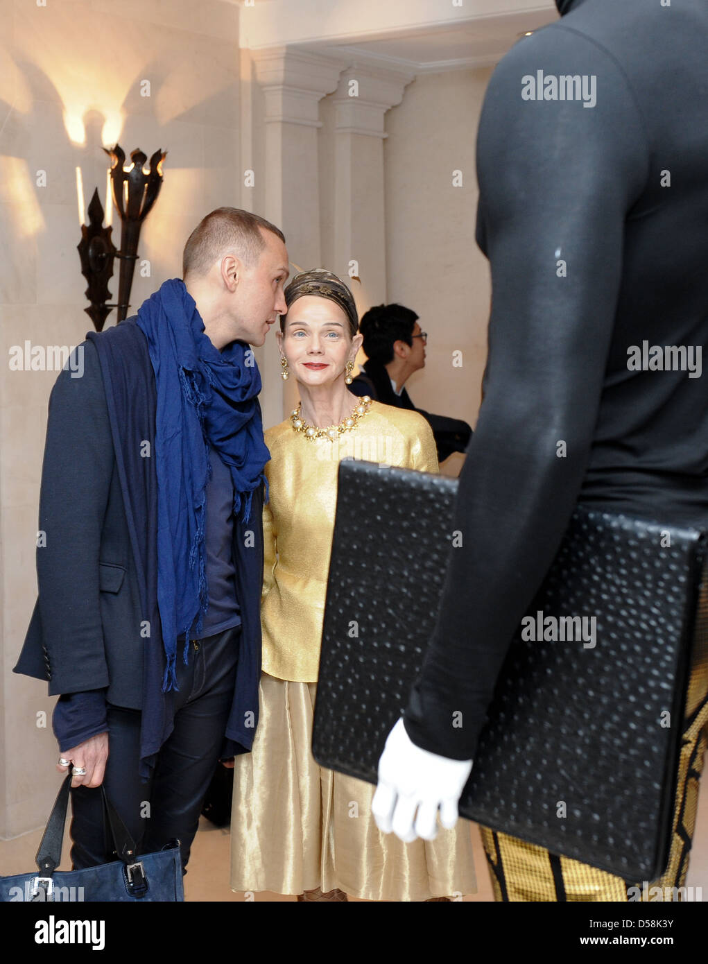 Hubertus Regout and Britt Kanja at Mercedes-Benz Fashion Week Berlin ...