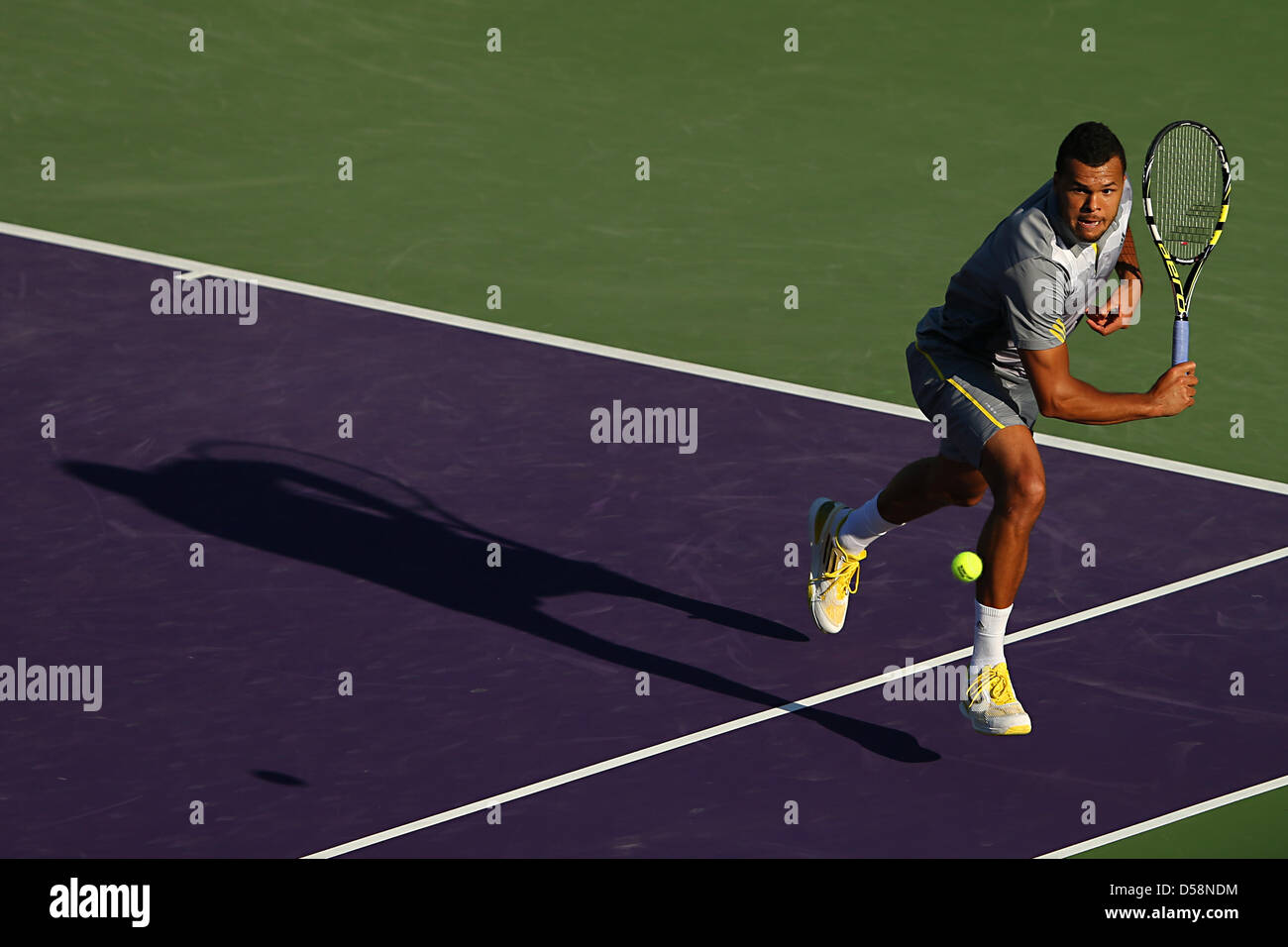 Miami, Florida, USA. 26th March 2013. Jo-Wilfried Tsonga of France in ...