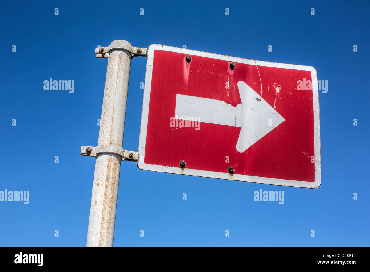 One Way Sign Stock Photo - Alamy