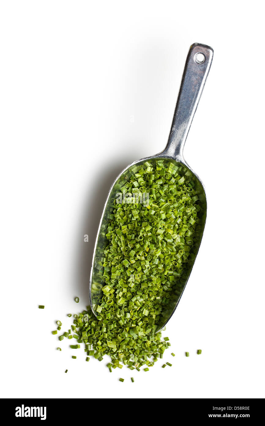 green chives in metal scoop Stock Photo - Alamy