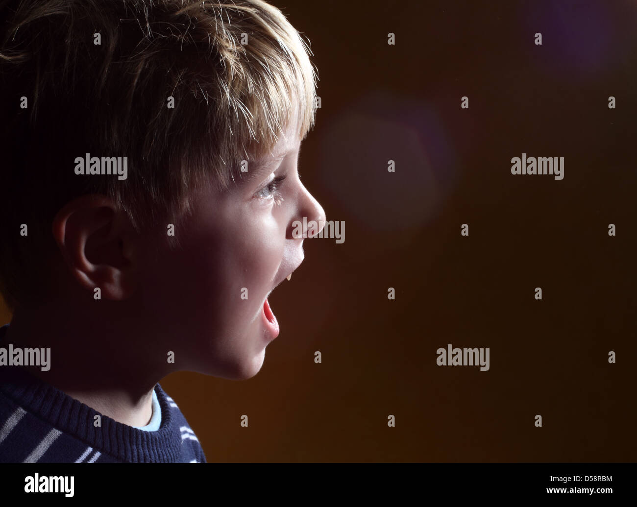 singing boy, black and white Stock Photo - Alamy