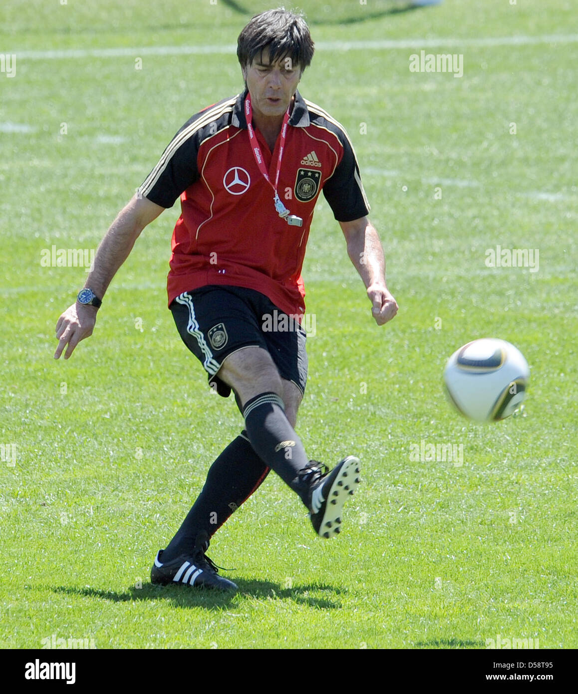 Joachim Loew, head coach of Germany's national soccer team, in action ...