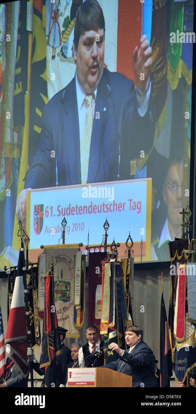 Bernd Posselt, spokesman of the Sudeten Germans territorial association ...