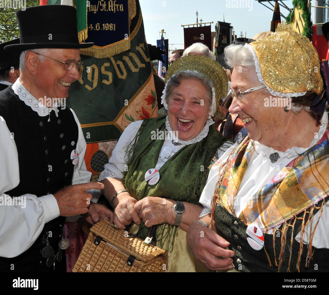 People wear the traditional Sudeten garb at the Pentecost meeting of ...