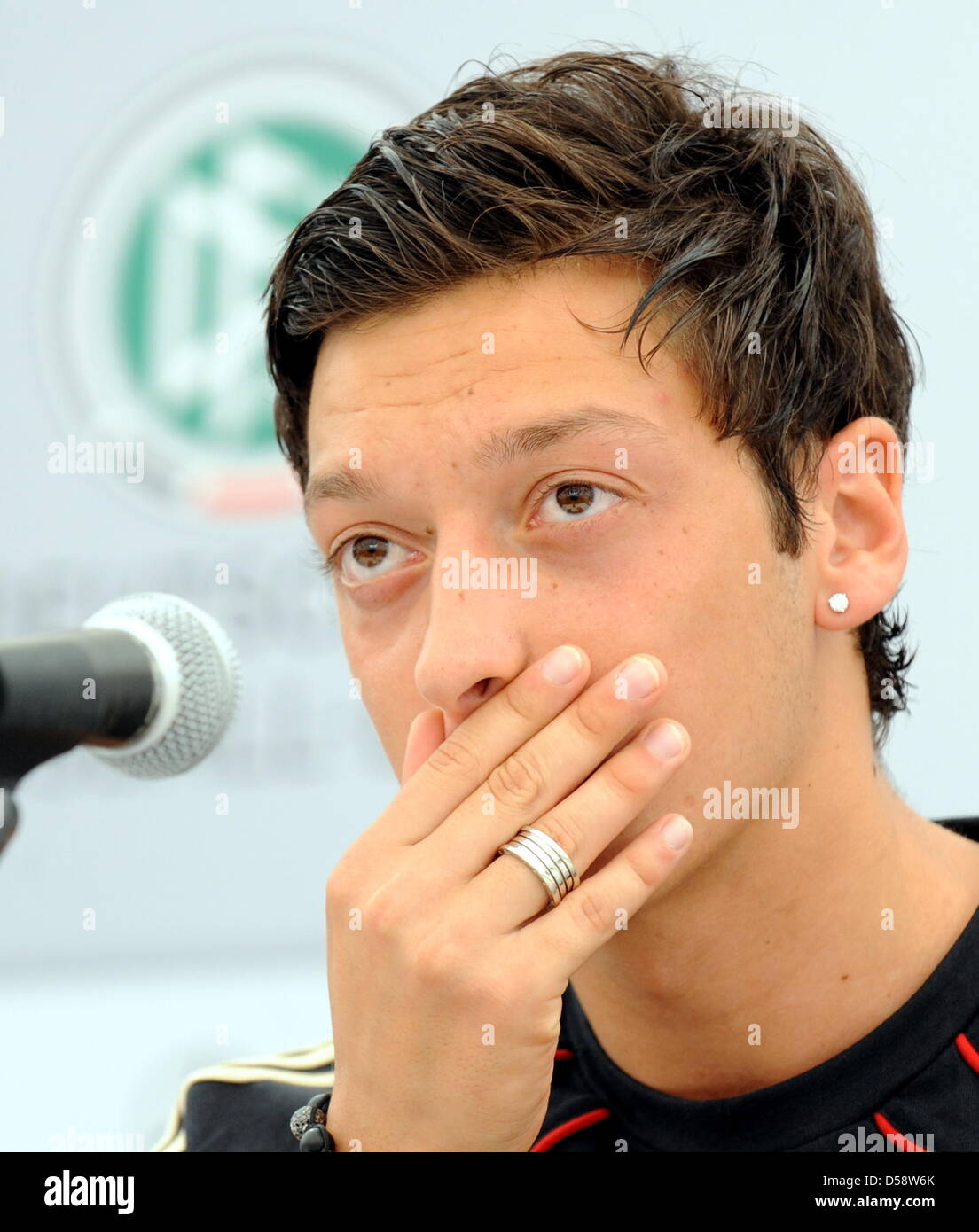 German international Mesut Oezil pictured at a press conference at ...