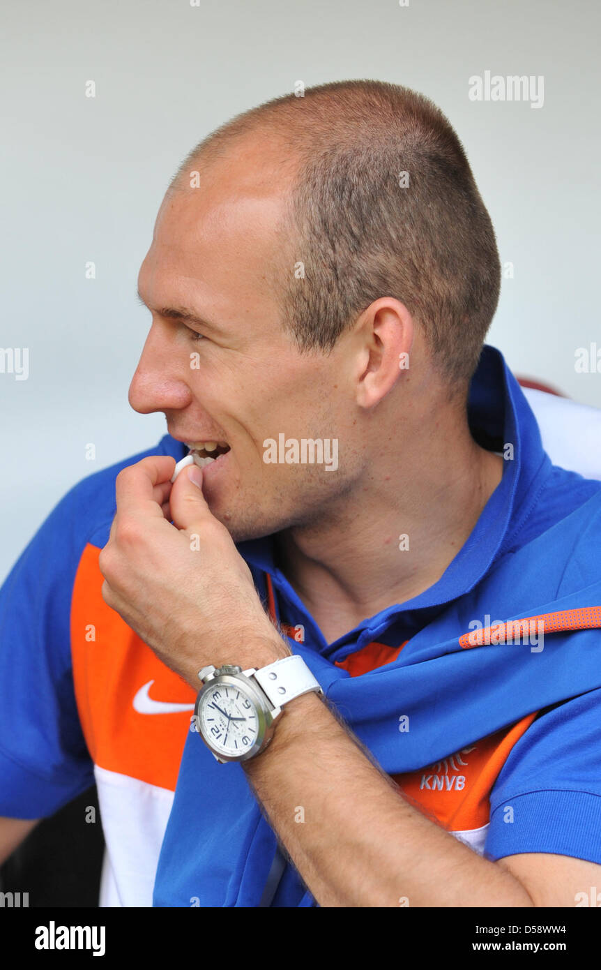 Dutch Arjen Robben pictured prior to the international test match ...