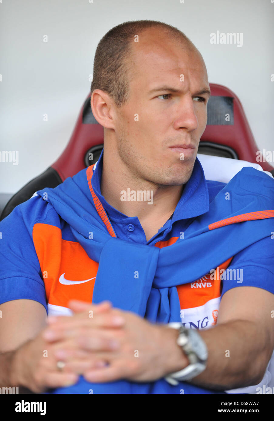 Dutch Arjen Robben pictured prior to the international test match ...