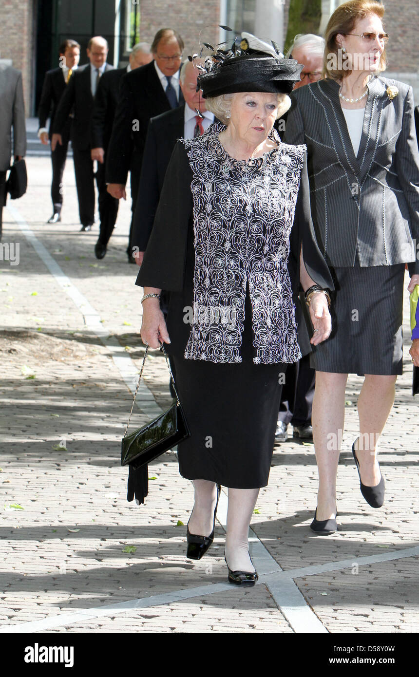 Queen Beatrix of the Netherlands (L) attends the award ceremony of the ...