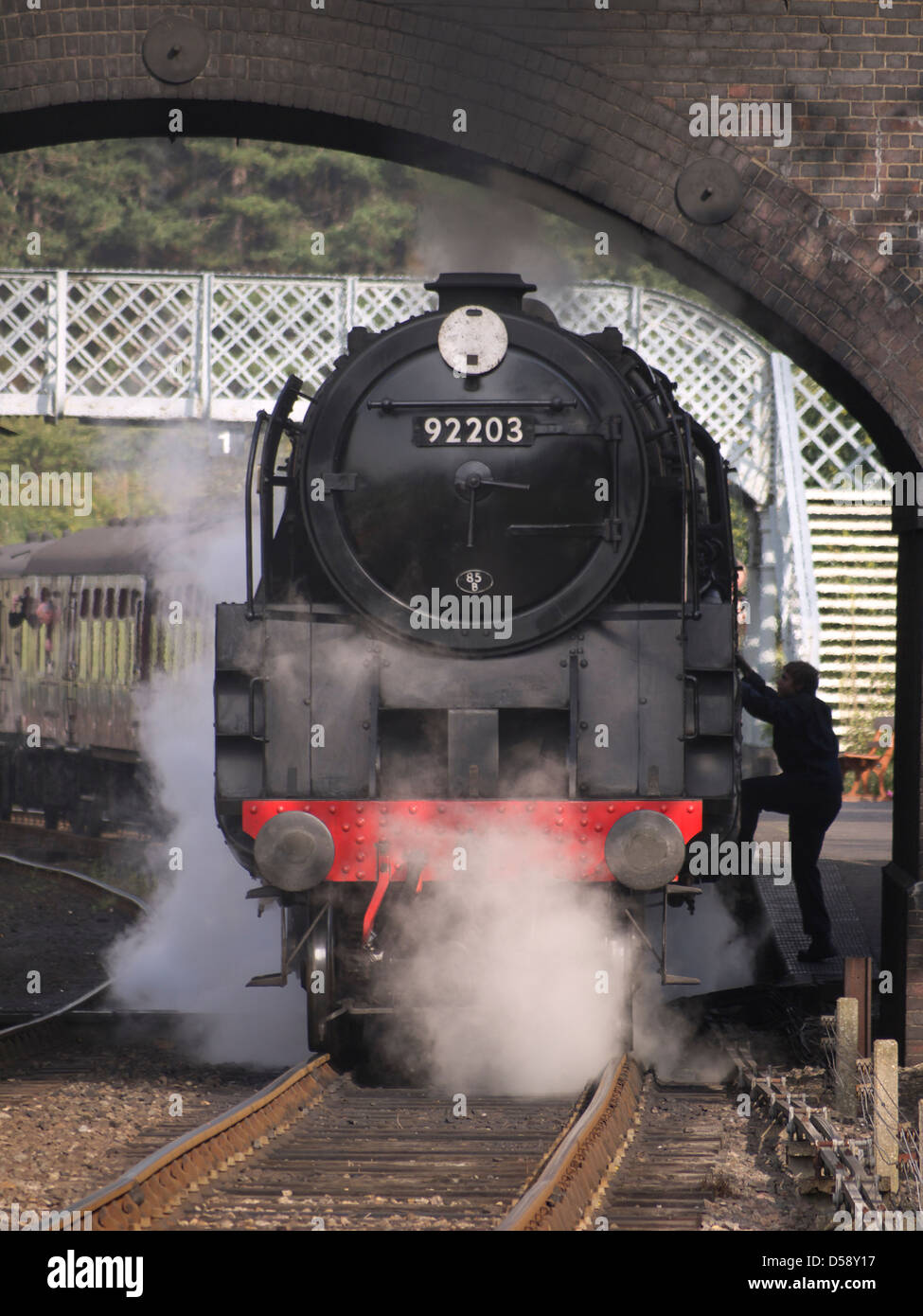 Steam loco 92203,BLack Prince, about to leave Weybourne for Holt, North ...