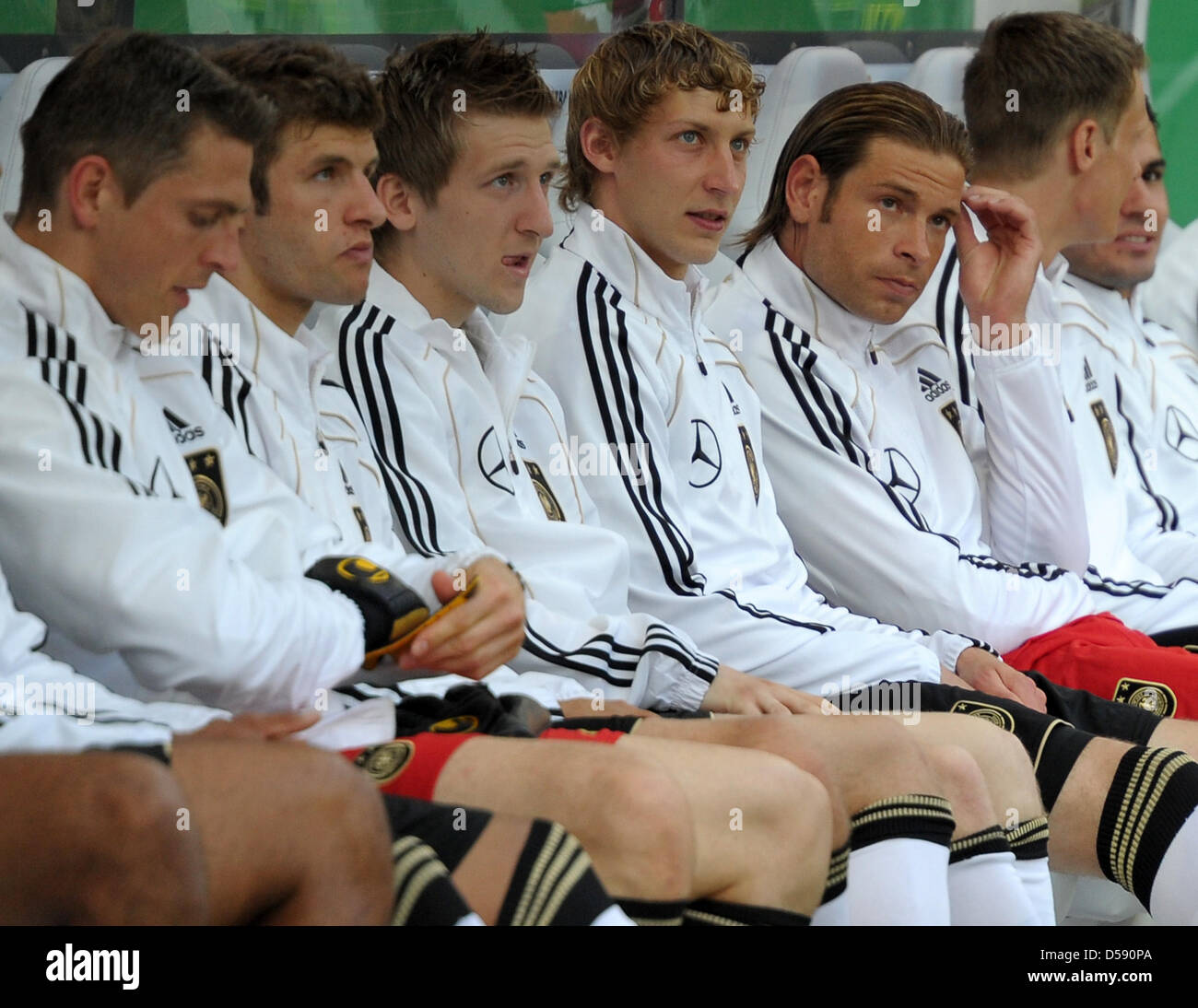 The substitute bench of Germany's national team prior to the ...