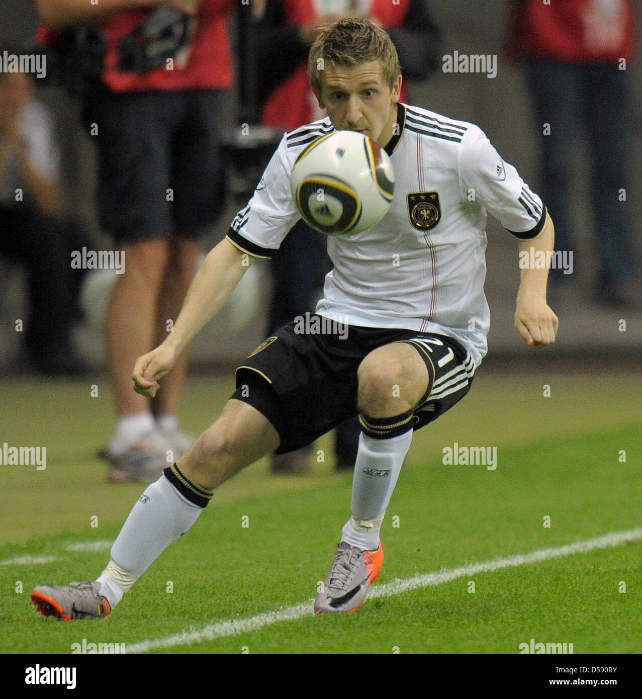 Germany's Marko Marin in action during the international soccer test ...