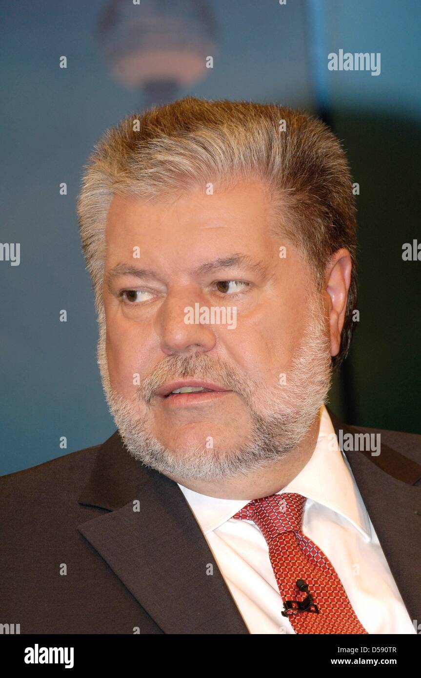 The Prime Minister of Rhineland Palatinate, Kurt Beck, (of SPD, Social ...