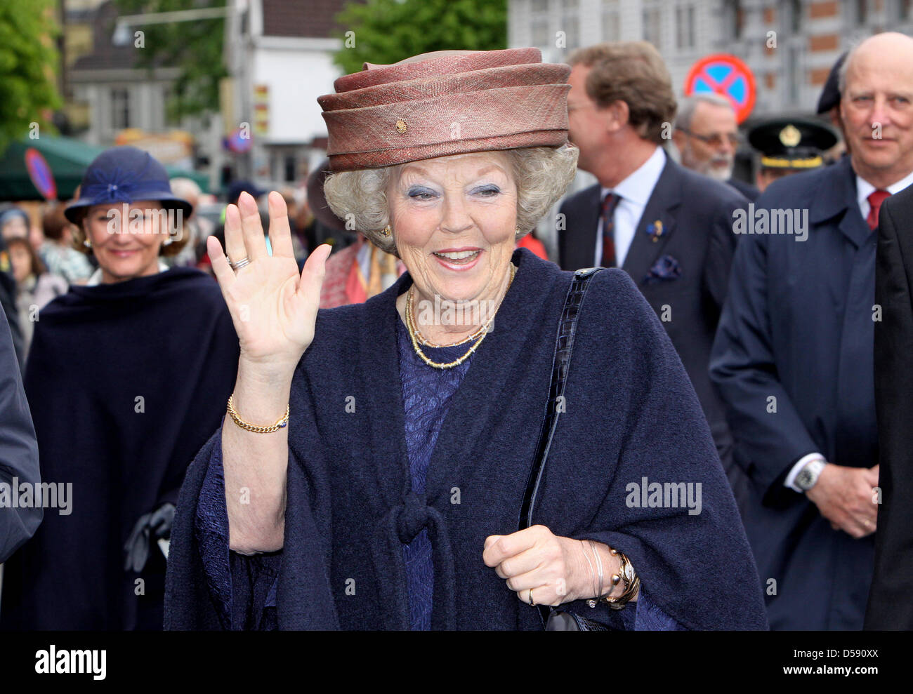 Queen Beatrix of the Netherlands pictured during a visit in Bergen ...
