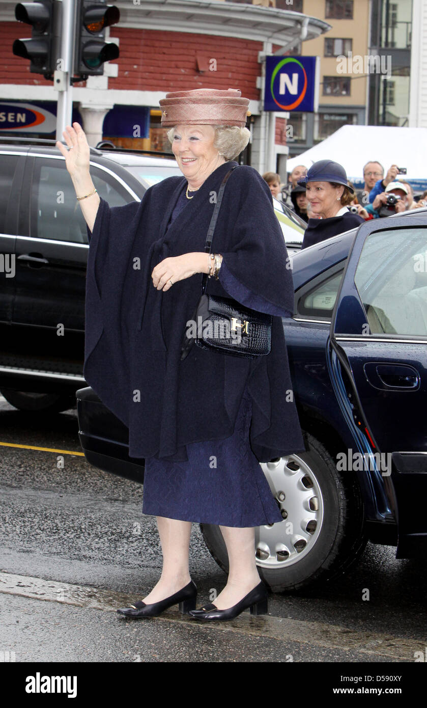 Queen Beatrix of the Netherlands pictured during a visit in Bergen ...