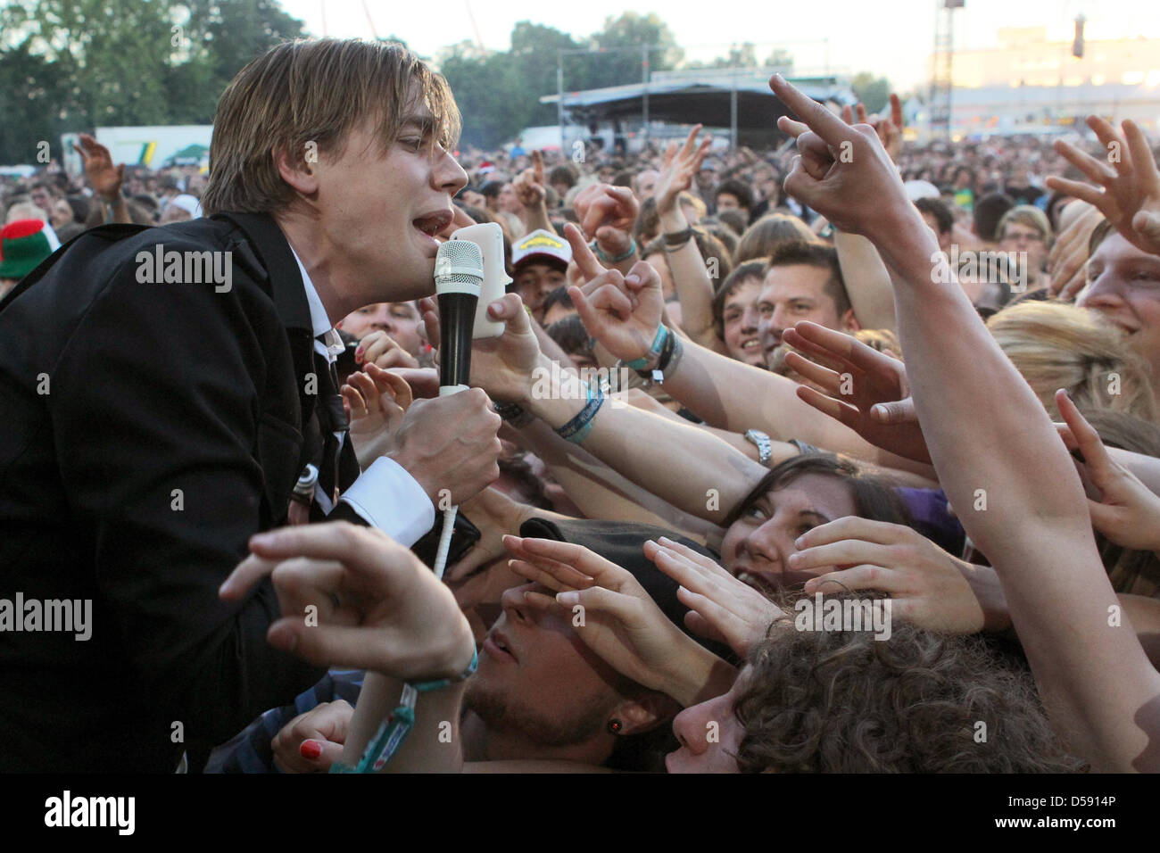 Swedish rock band 'The Hives' perform with lead singer Pelle Almqvist ...