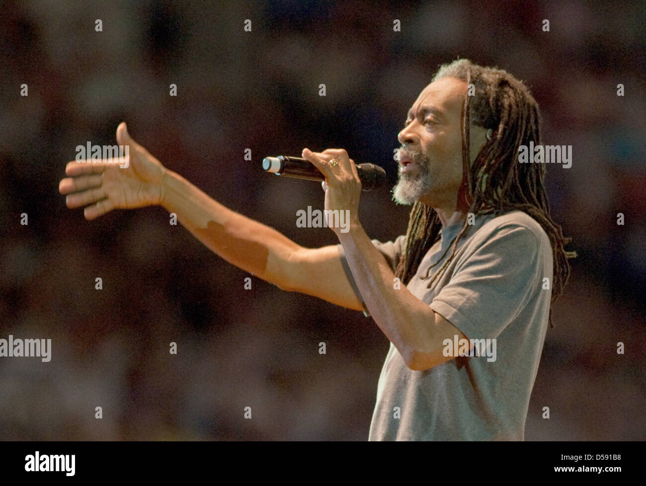 US singer Bobby McFerrin performs at the closing concert of singing ...