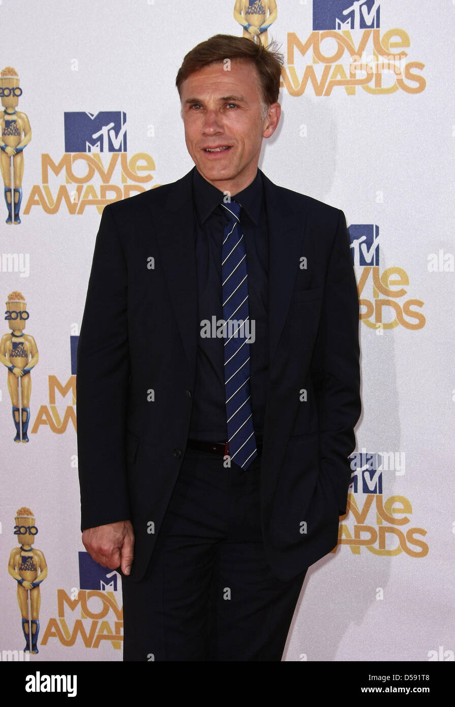 Austrian actor Christoph Waltz arrives for the 2010 MTV Movie Awards at ...