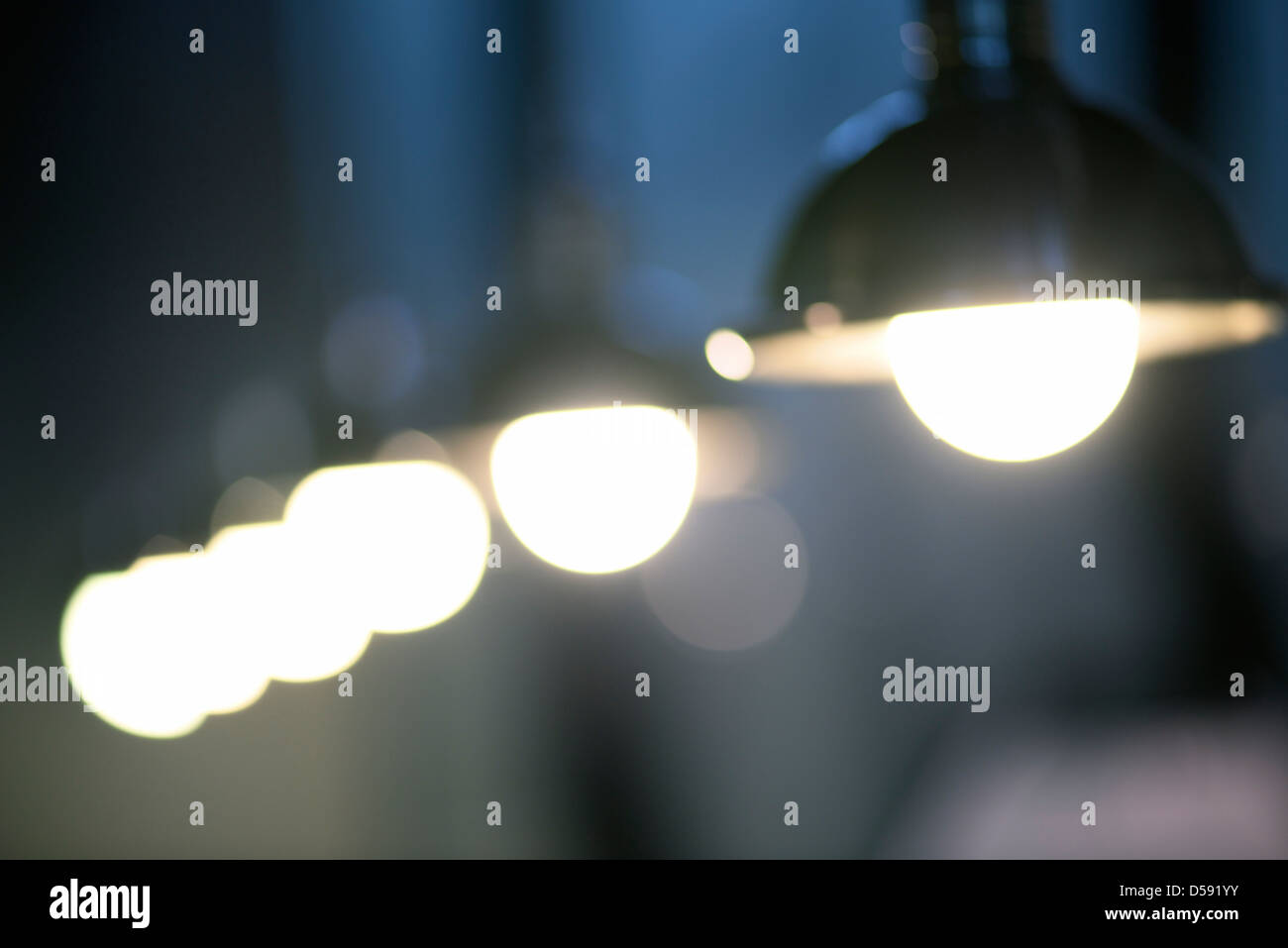 row of lamps on the inside of a bar Stock Photo - Alamy