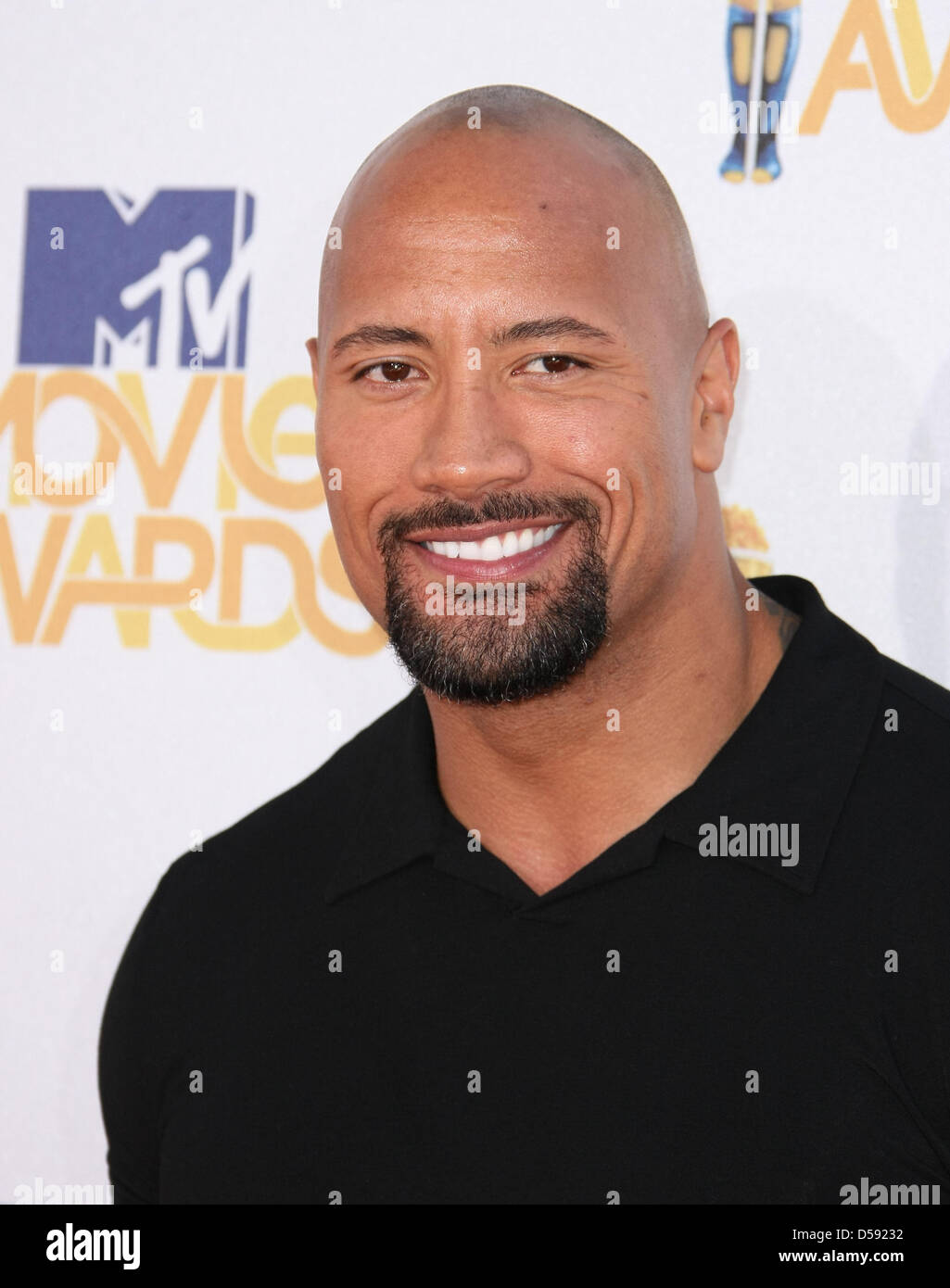 US actor Dwayne Johnson aka 'The Rock' arrives at the 2010 MTV Movie ...