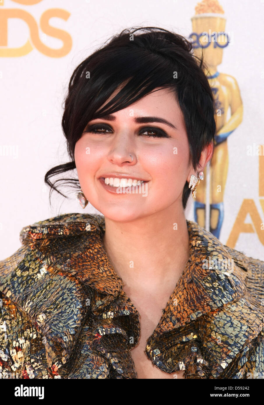 US actress Hanna Beth arrives at the 2010 MTV Movie Awards at Gibson ...